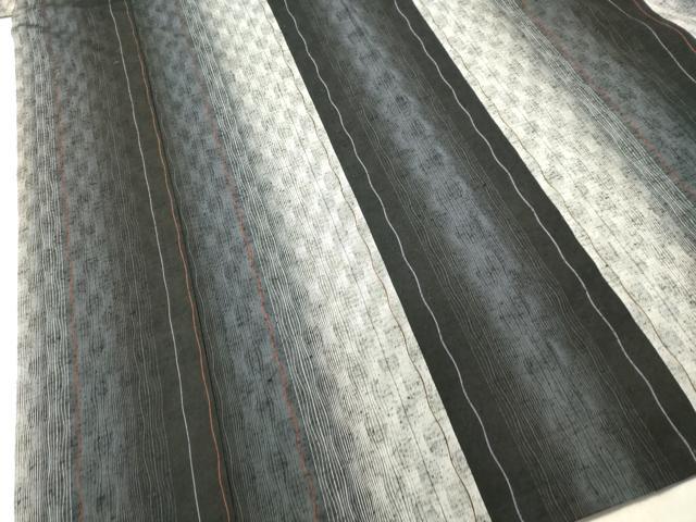 平和屋着物●上質な紬　変わり間道　正絹　逸品　DAAT1440tw