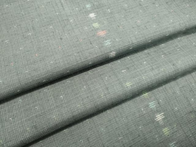 平和屋着物●上質な紬　絣文様　正絹　逸品　DAAT1442tw