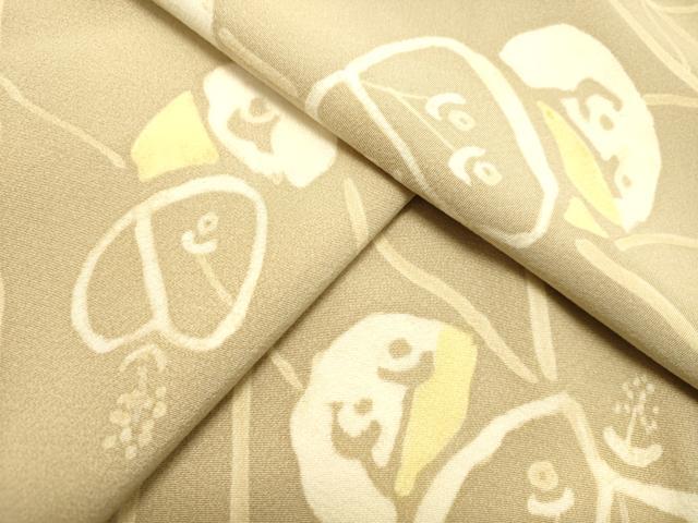 平和屋着物●上質な小紋　ろうけつ染め　枝花間道　正絹　逸品　DAAT1461tw