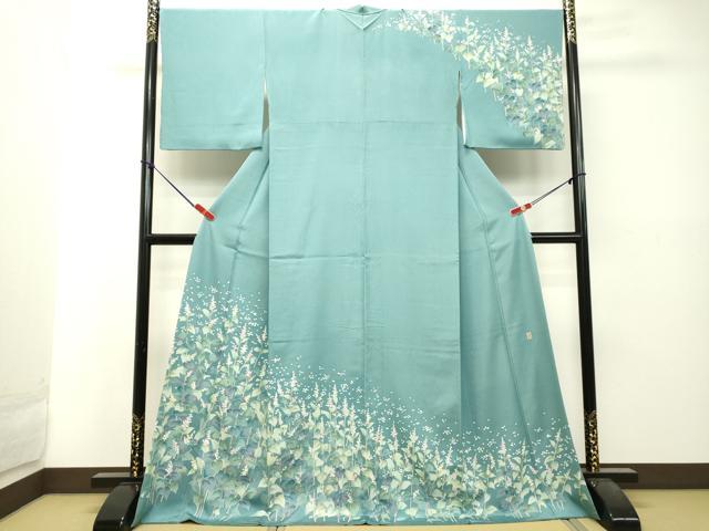 平和屋着物●訪問着　友禅　作家物　南天文　ロング丈　正絹　逸品　DAAT1479tw