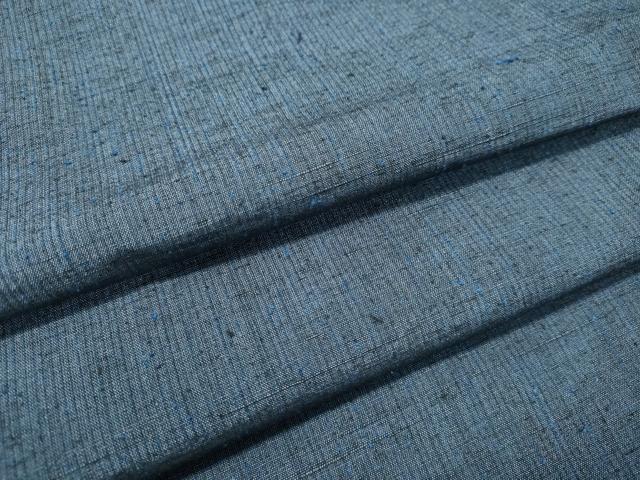平和屋着物●上質な紬　青藍色　正絹　逸品　DAAT1493tw