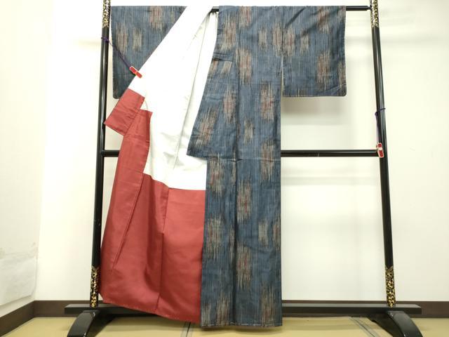 平和屋着物○本場大島紬 7マルキ 抽象文様 正絹 逸品 未使用 DAAT1508tw