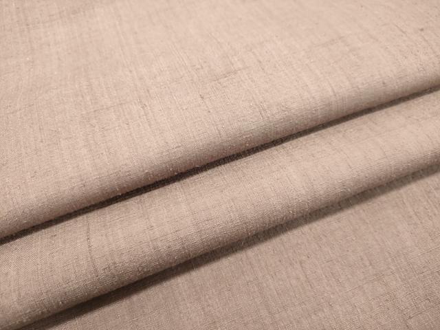 平和屋着物●本場結城紬　重要無形文化財　薄柿色　正絹　逸品　DAAT1517tw