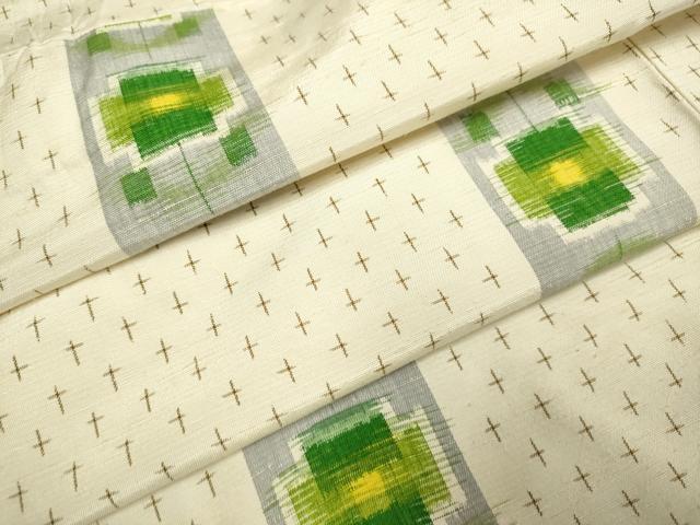 平和屋着物▽上質な紬　単衣　花間道　正絹　逸品　DAAT4424du