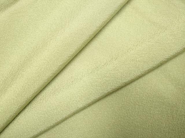 平和屋着物▽上質な色無地　単衣　メロンイエロー色　正絹　逸品　DAAT4426du