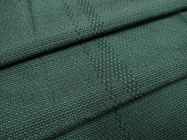 平和屋着物▽本塩沢　単衣　110亀甲　霞文　正絹　逸品　DAAT4440du