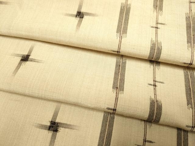 平和屋着物▽上質な紬　単衣　間道　正絹　逸品　DAAT4444du