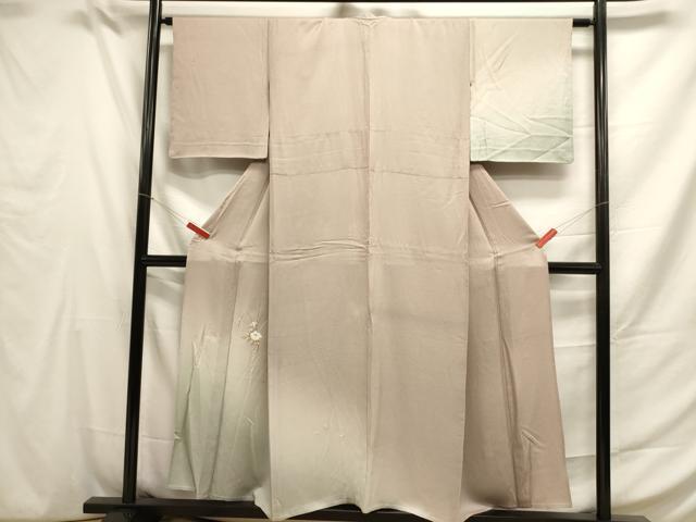 平和屋着物▽訪問着　単衣　総刺繍　籬草花文　暈し染め　金糸　正絹　逸品　DAAT6095op