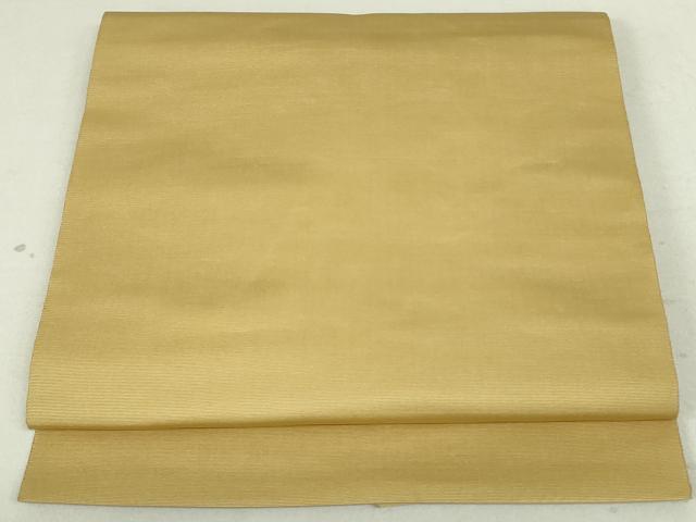 平和屋着物●本場筑前博多織　八寸名古屋帯　萱草色　正絹　逸品　DAAT7681ob