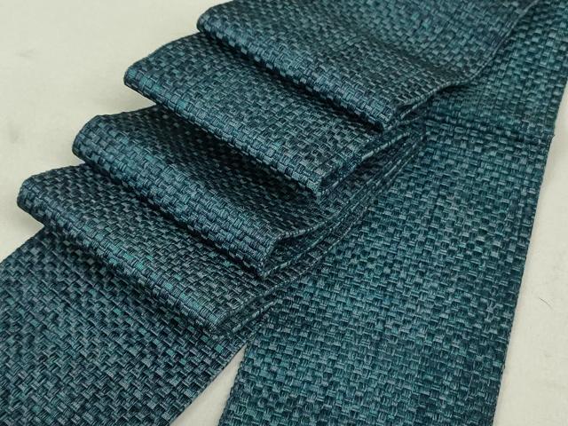 平和屋着物●本場筑前博多織　男性　角帯　霞文　正絹　逸品　DAAT7717ob