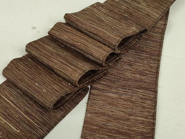 平和屋着物●男性　角帯　紬地　霞文　金糸　正絹　逸品　DAAT7725ob