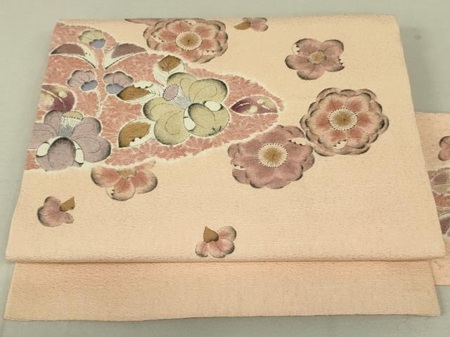 平和屋着物●九寸名古屋帯　作家物　手描き　辻が花　正絹　逸品　DAAT7745ob