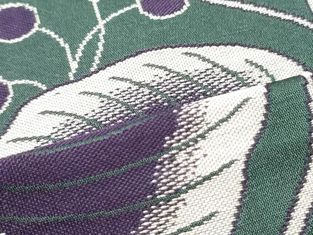 平和屋着物○両面 六通柄京袋帯 枝葉文 DAAT7863ob