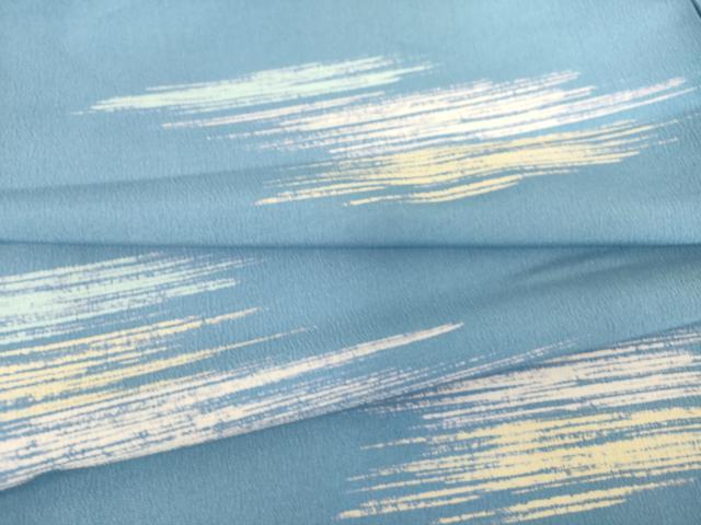 平和屋着物▽小紋　単衣　霞文　洗える着物　DAAT9163az