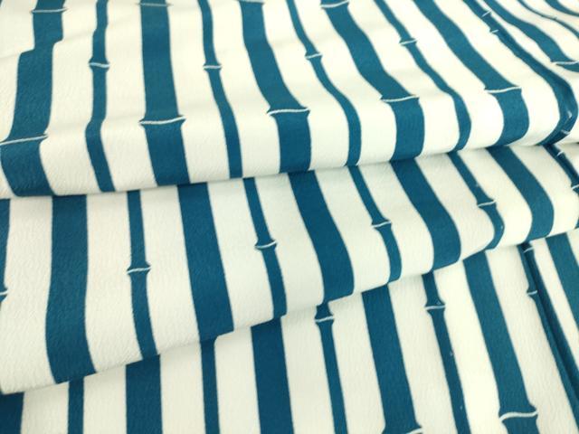 平和屋着物▽小紋　単衣　竹縞　洗える着物　DAAT9188az