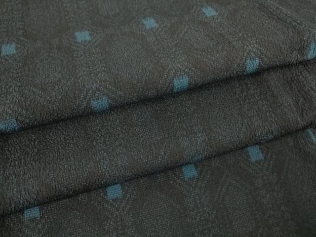 平和屋着物▽本塩沢　単衣　亀甲繋ぎ　正絹　逸品　DAAT9257az