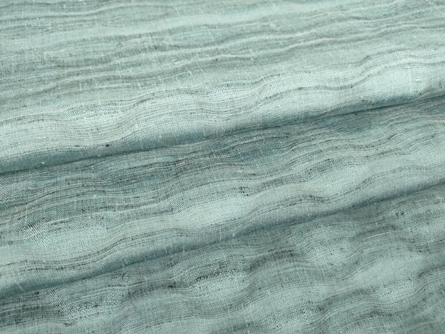 平和屋着物▽上質な紬　単衣　変わり縞　正絹　逸品　DAAT9344az