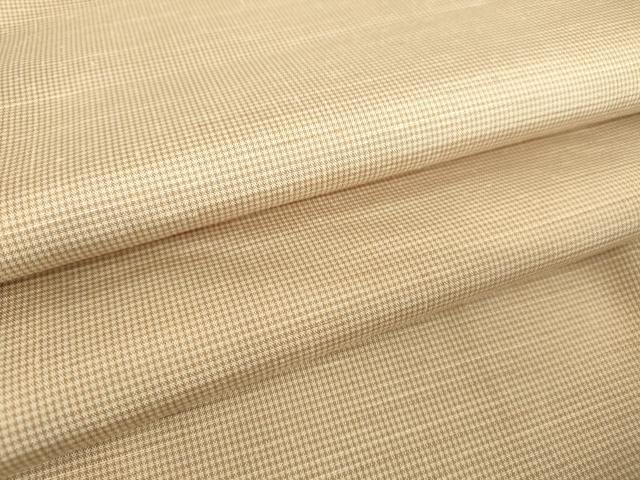 平和屋着物▽上質な紬　単衣　格子　正絹　逸品　DAAT9346az