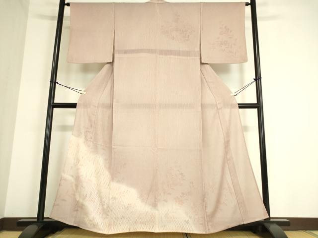 平和屋着物▽訪問着　無双　紗袷　紋紗×絽　草花文　暈し染め　正絹　逸品　未使用　DAAT9489az