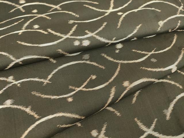 平和屋着物▽本場大島紬　単衣　梅雨芝文　正絹　逸品　未使用　DAAT9646az