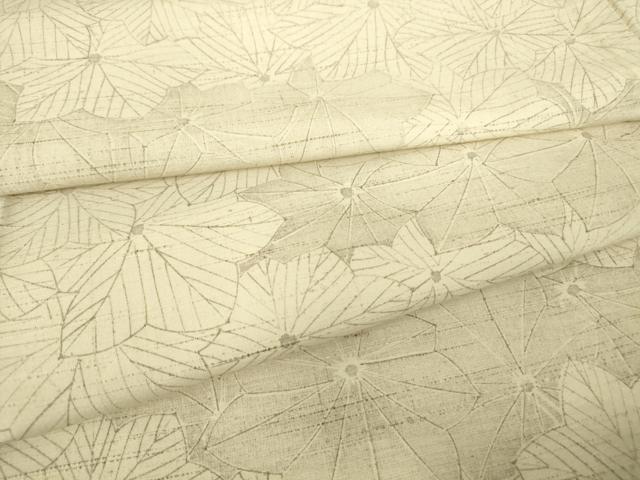 平和屋着物▽上質な小紋　単衣　紬地　花尽くし　正絹　逸品　DAAT9671az