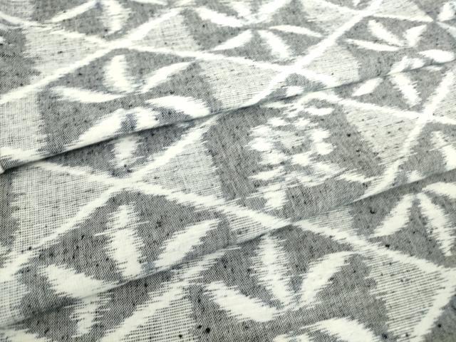 平和屋着物▽小紋　単衣　菱花文　綿　逸品　DAAT9859az