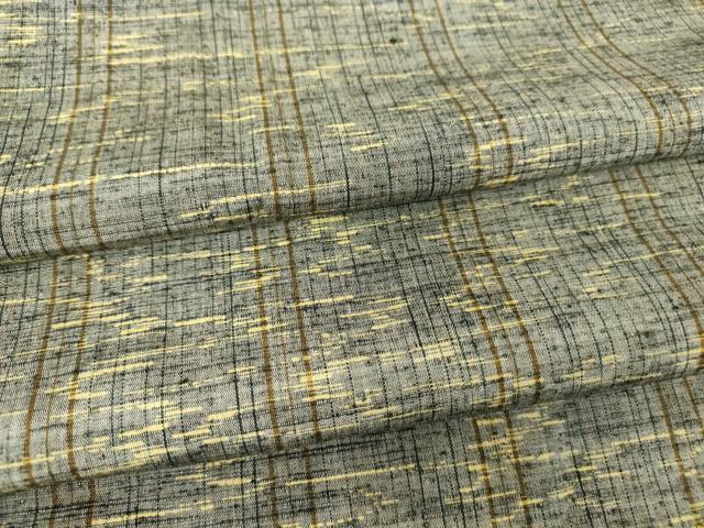 平和屋着物▽上質な紬　単衣　霞文　正絹　逸品　DAAT9887az