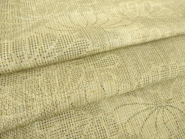 平和屋着物▽上質な紬　単衣　裏菊　正絹　逸品　DAAT9898az