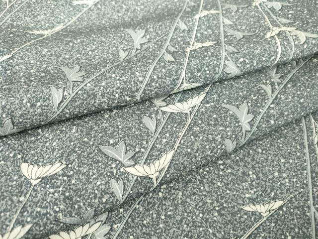 平和屋着物▽上質な小紋　単衣　たたき染め　裏菊　正絹　逸品　DAAT9919az