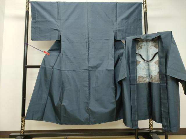 平和屋着物●男性　本場大島紬　アンサンブル　80亀甲　総詰め　正絹　逸品　DAAU0530tw