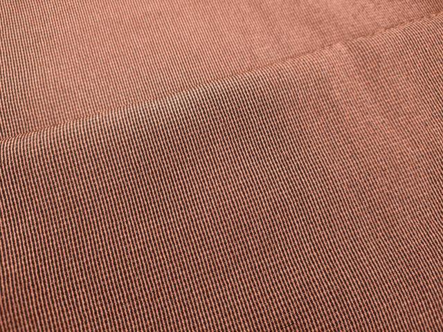 平和屋着物○江戸小紋 万筋 蘇芳香色×黒色 正絹 逸品 未