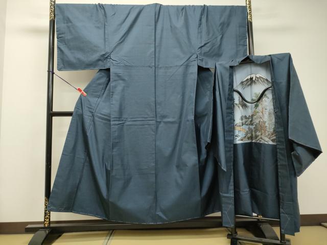 平和屋着物●男性　本場大島紬　アンサンブル　100亀甲　総詰め　正絹　逸品　未使用　DAAU0578tw