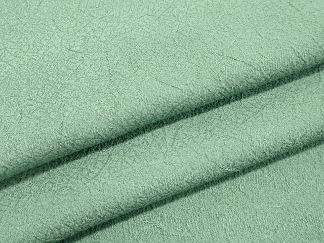 平和屋着物●上質な色無地　霞地紋　青竹色　正絹　逸品　DAAU0628tw