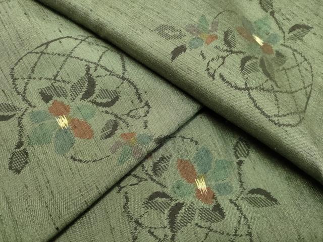 平和屋着物●上質な紬　飾花文　正絹　逸品　未使用　DAAU0659tw