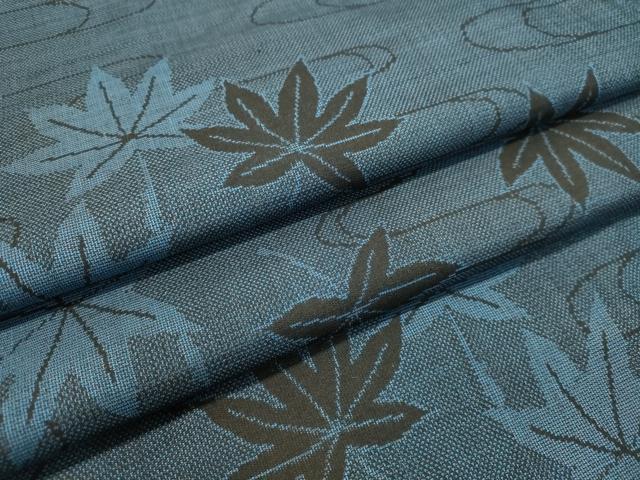 平和屋着物●本場大島紬　9マルキ　霞楓文　正絹　逸品　DAAU0687tw