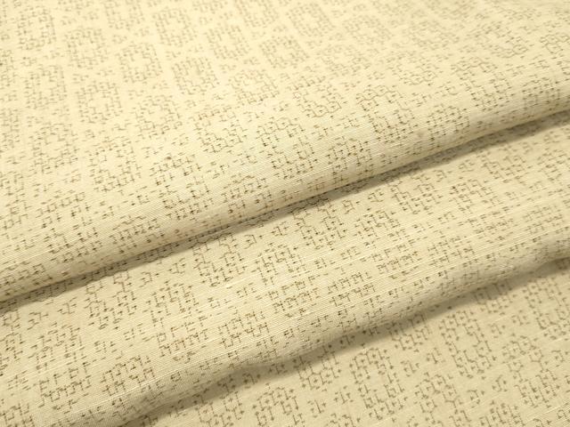 平和屋着物●結城紬　80亀甲　菱文　正絹　逸品　未使用　DAAU0696tw