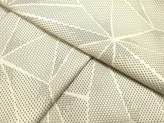 平和屋着物●上質な紬　100亀甲　幾何学文様　正絹　逸品　DAAU0719tw