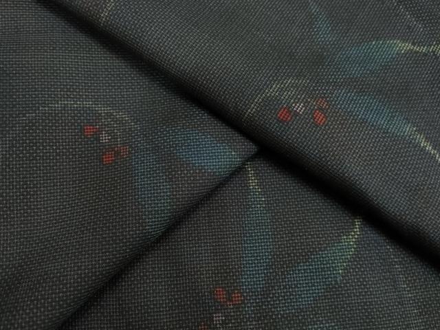 平和屋着物●本場大島紬　9マルキ　南天文　正絹　逸品　未使用　DAAU0743tw