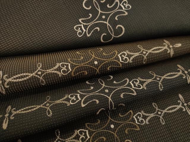 平和屋着物●色留訪問着　お召地　総刺繍　洋花文　正絹　逸品　DAAU0755tw