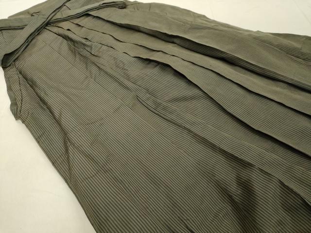 平和屋着物●男性　馬乗り袴　縞　正絹　逸品　DAAU0775tw