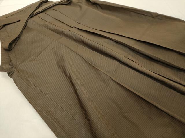 平和屋着物●男性　馬乗り袴　縞　正絹　逸品　DAAU0776tw
