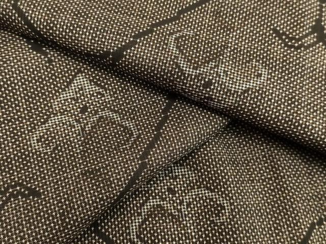 平和屋着物●本場大島紬　7マルキ　花唐草文　正絹　逸品　DAAU0790tw