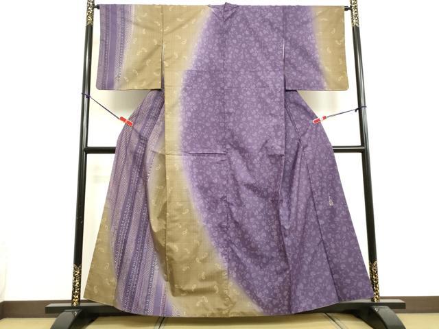 平和屋着物●創業140年　小糸染芸の四代目　小糸敏　本場染大島紬　訪問着　ペイズリー柄　金彩　正絹　逸品　DAAU0803tw