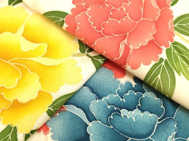 平和屋着物●上質な小紋　花唐草文　正絹　逸品　DAAU0804tw