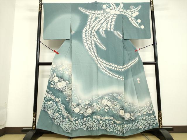 平和屋着物●越後十日町の一流染匠　桐屋・翠山工房　訪問着　絞り　辻が花　暈し染め　正絹　逸品　DAAU0834tw