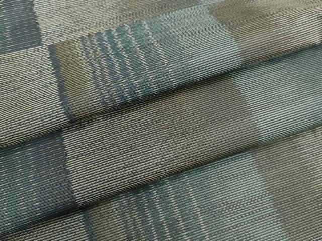 平和屋着物●本場大島紬　変わり市松文様　正絹　逸品　DAAU0852tw