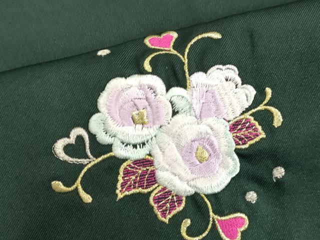 平和屋着物○女性 行灯袴 総刺繍 草花文 虫襖色 金銀糸 卒業式 洗える