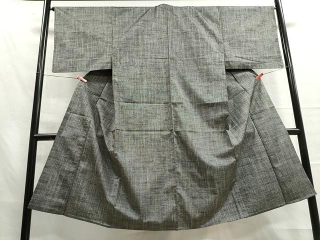 平和屋着物▽男性　紬　単衣　霞文　正絹　逸品　DAAU2671ud