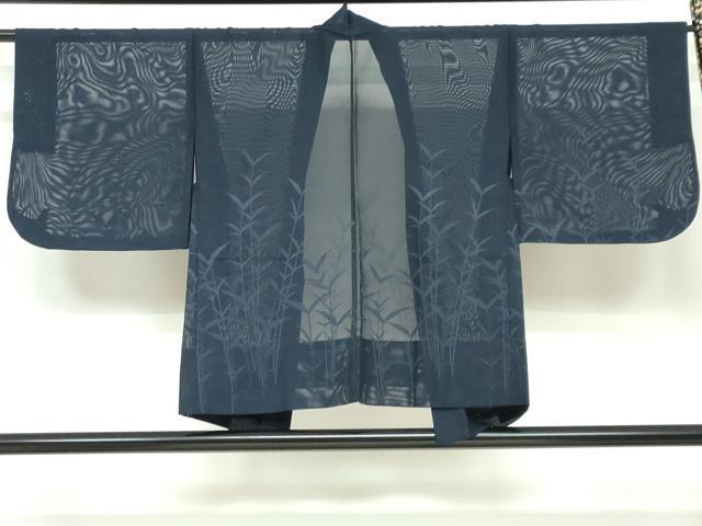 平和屋着物▽夏物　道中着　スリーシーズン　春夏秋　塵除け　紗　草葉文　正絹　逸品　DAAU2733ud