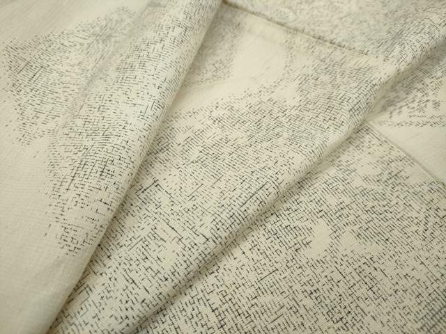 平和屋着物▽上質な紬　単衣　抽象文様　正絹　逸品　DAAU2984ud